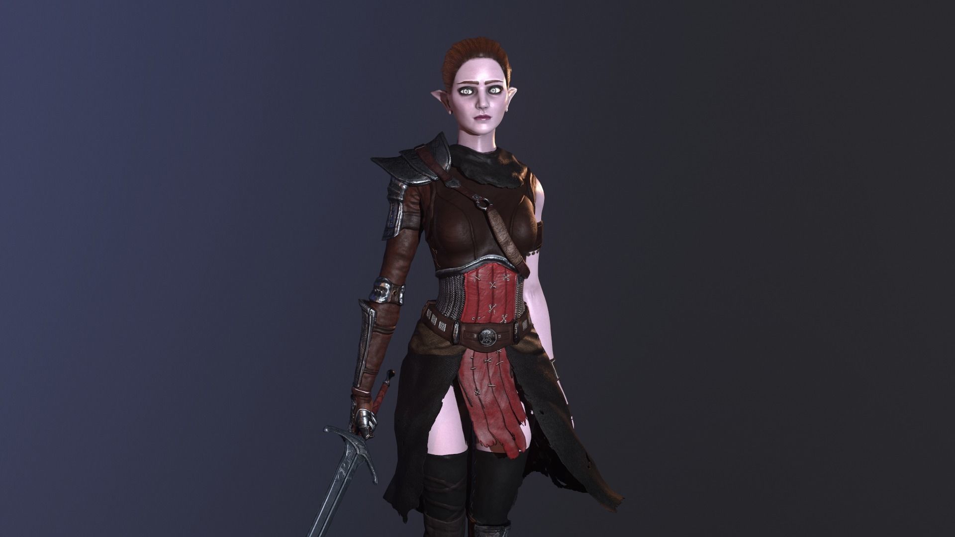 3D model Female elf character - animated VR / AR / low-poly | CGTrader