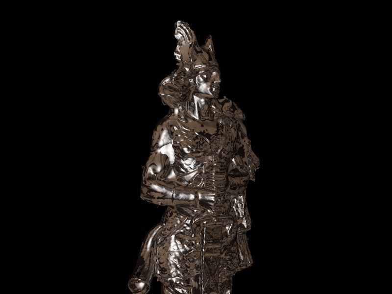 Gallic barbarian warrior statue free 3D model rigged | CGTrader