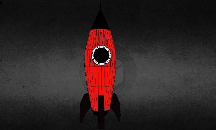 3D model Red Rocket VR / AR / low-poly | CGTrader