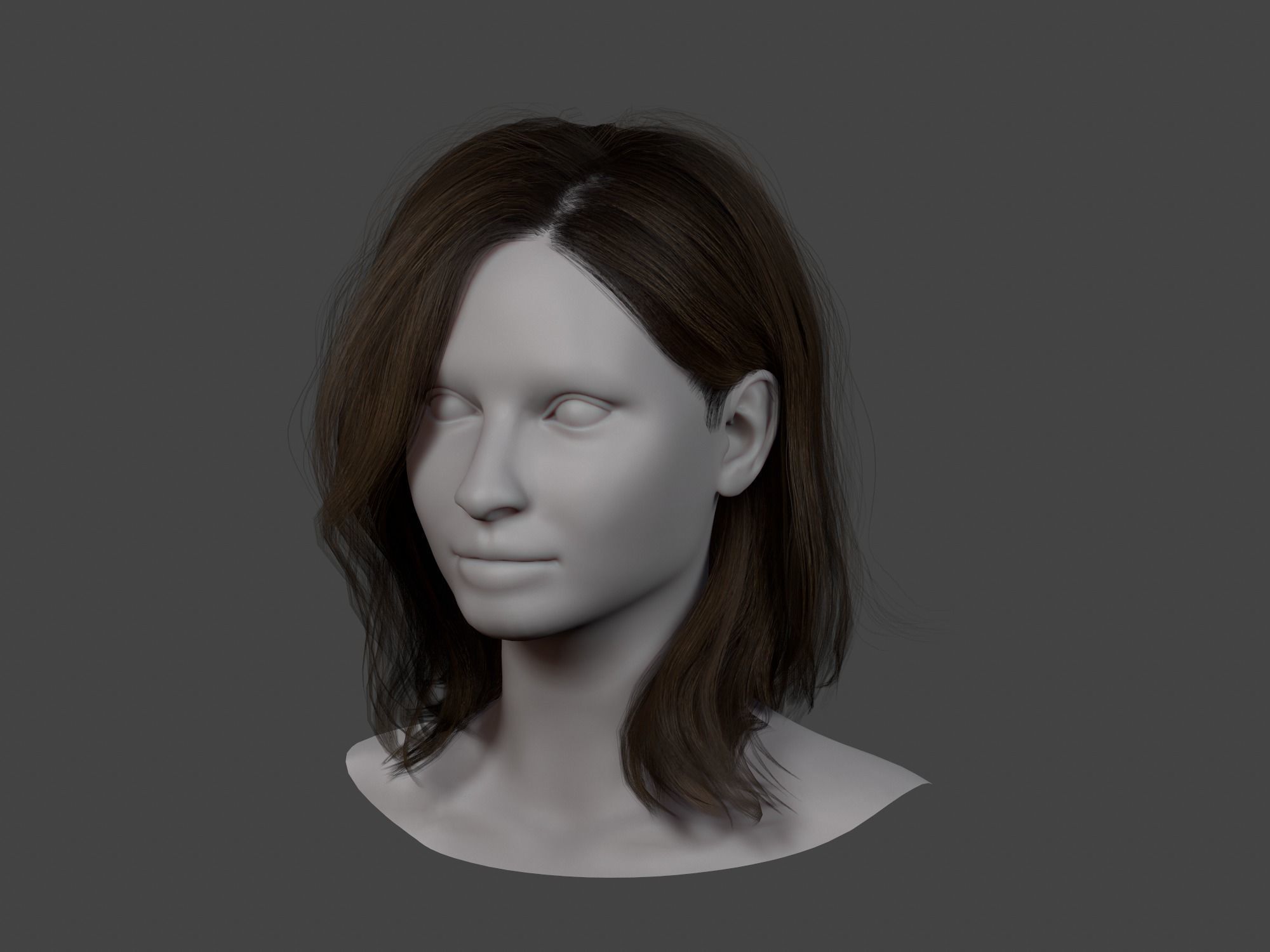 3D model realtime hair VR / AR / low-poly | CGTrader