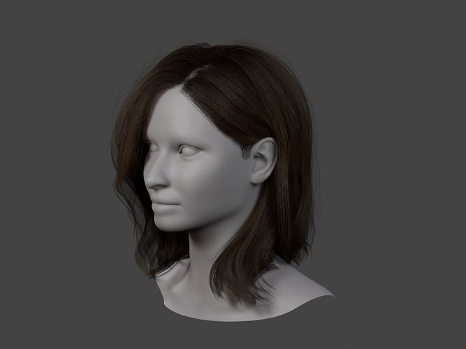 3D model realtime hair VR / AR / low-poly | CGTrader