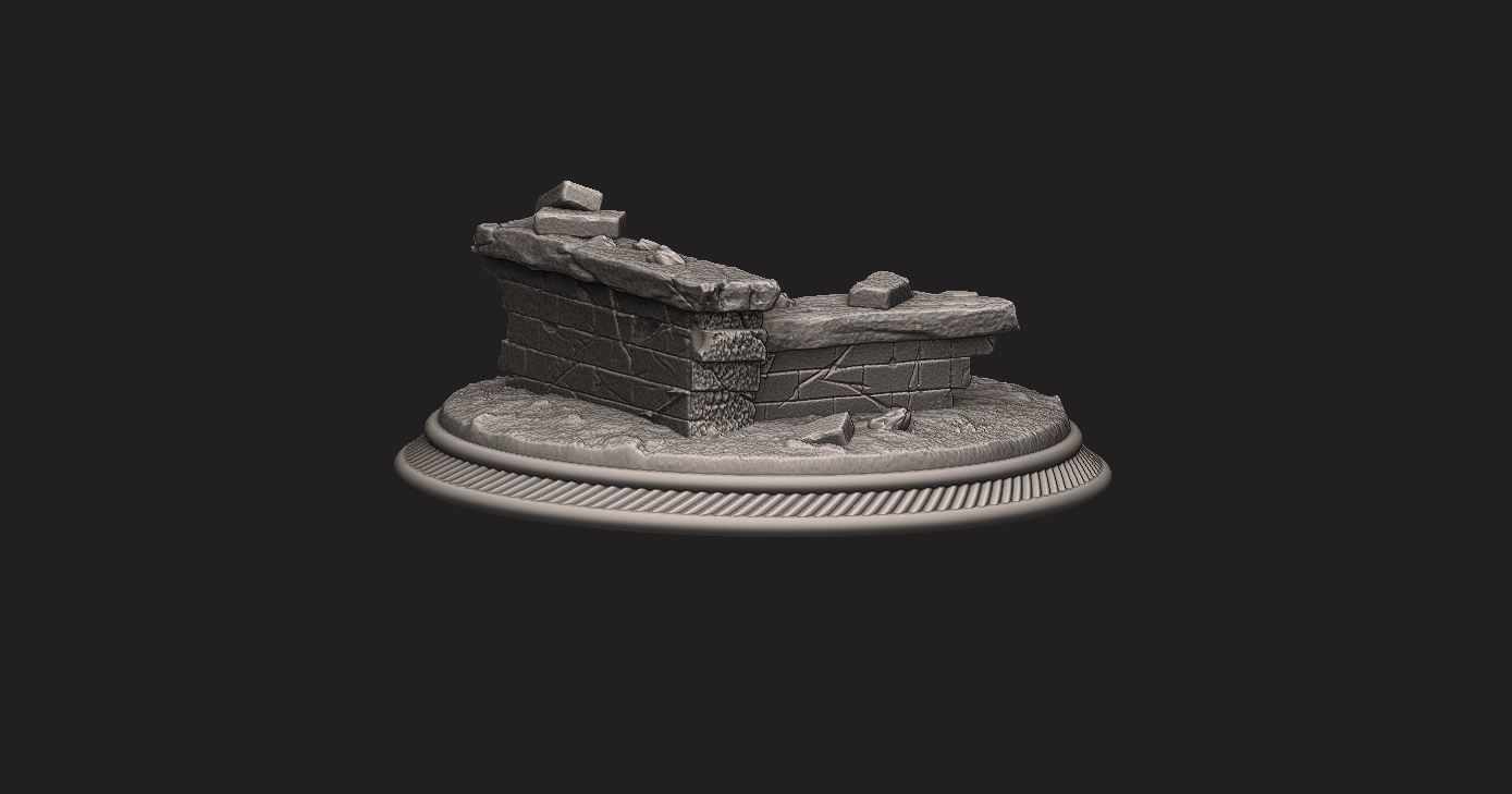custom rubble Base for miniatures - Figures - version 02 3D model 3D ...