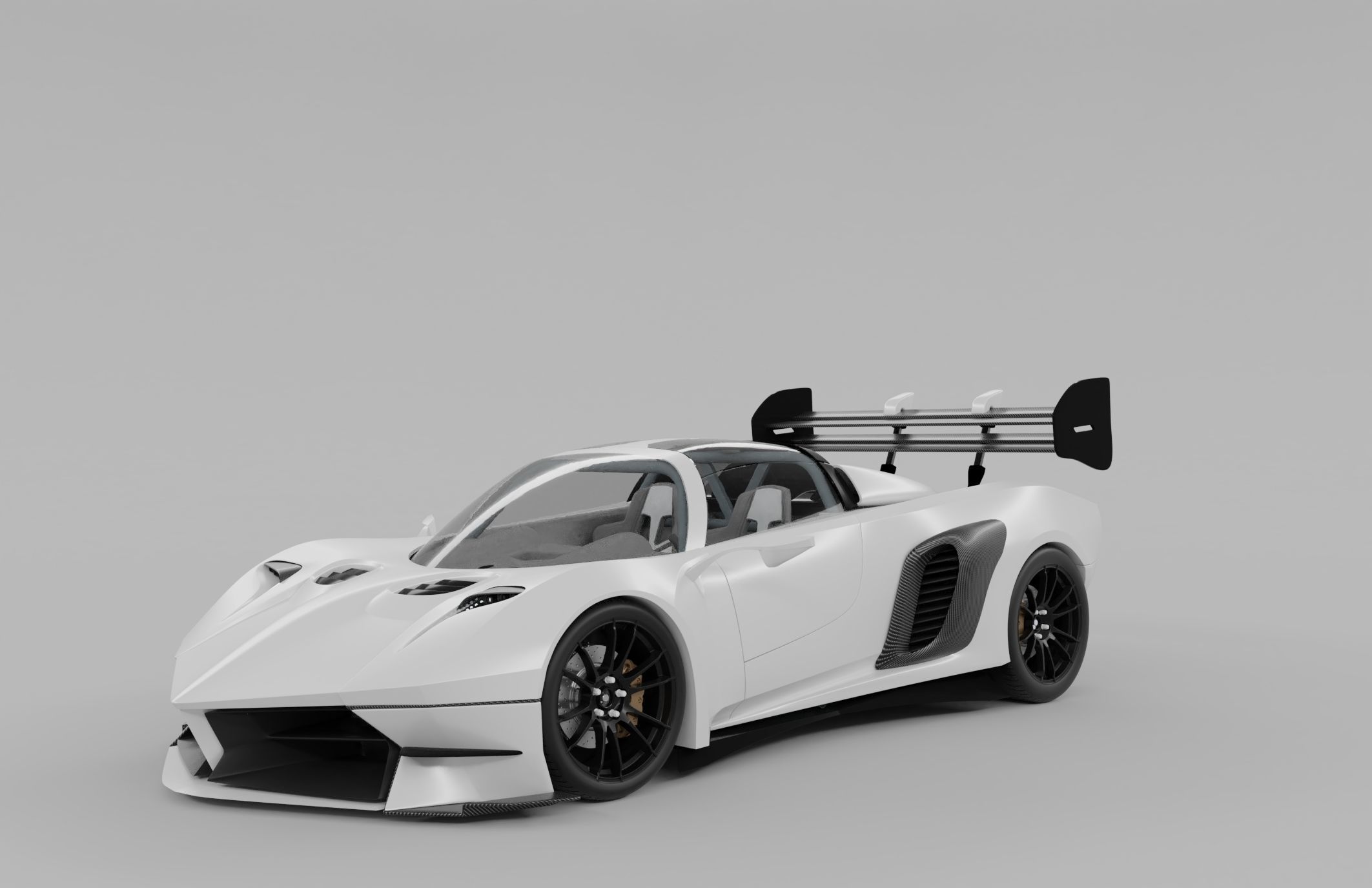 Nemsis v8 super sports racing car concept design 3D model | CGTrader