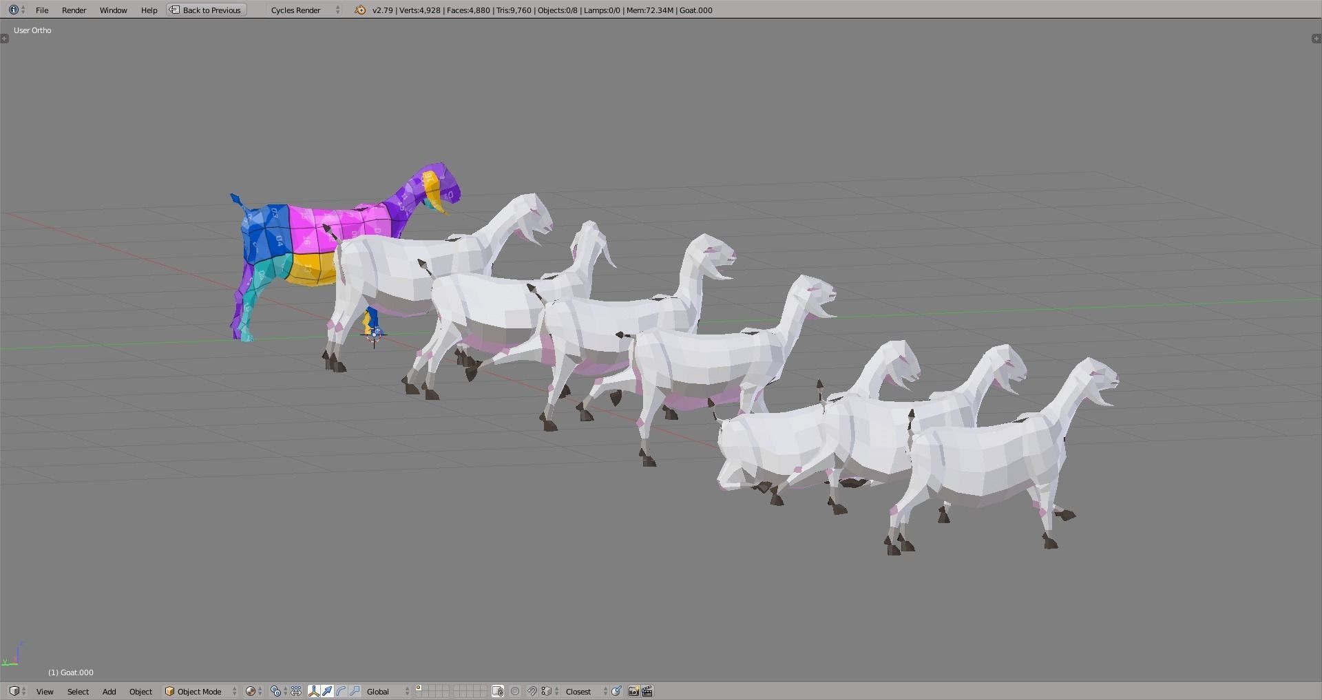 3D model Goats VR / AR / low-poly | CGTrader