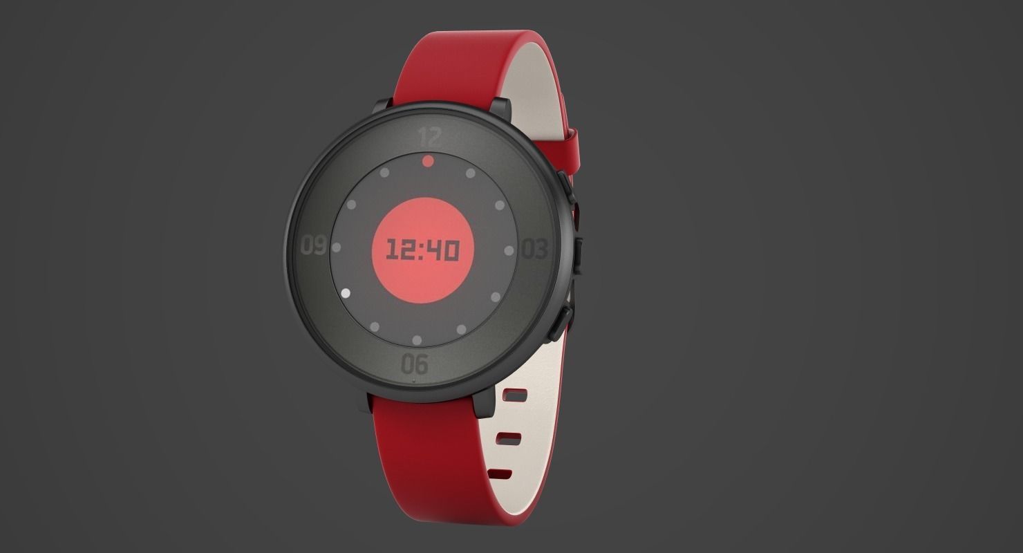Pebble Time Round 3D model | CGTrader