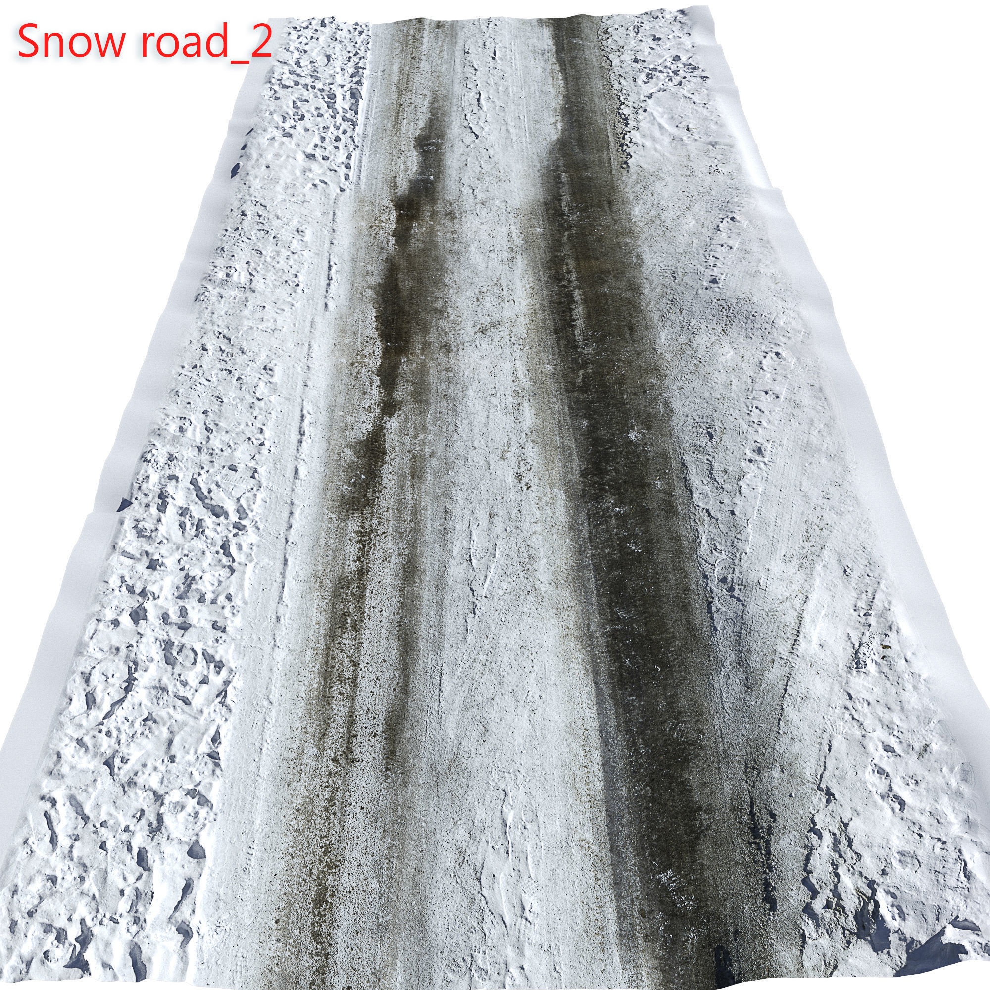 Snow road 3D model | CGTrader