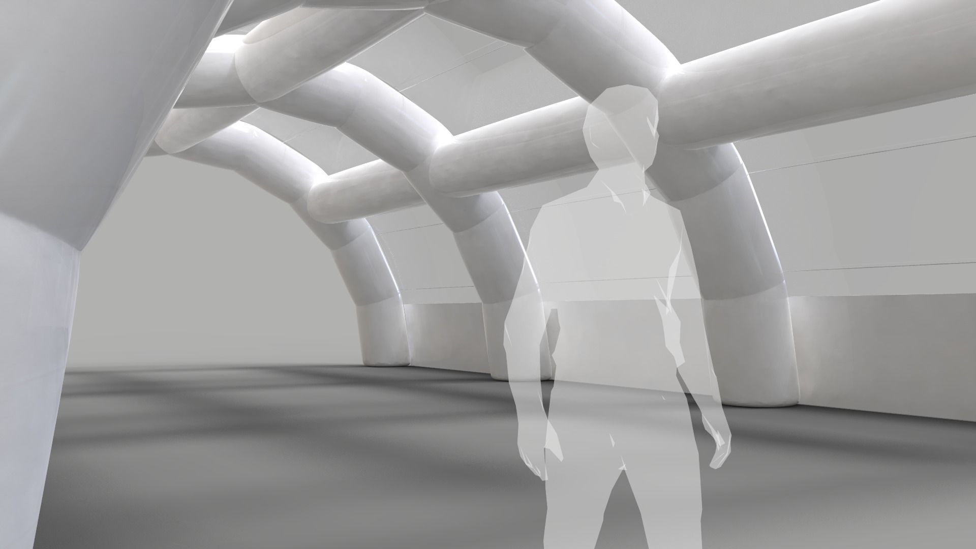 Inflatable Tent - Exhibition Hall 3D model | CGTrader