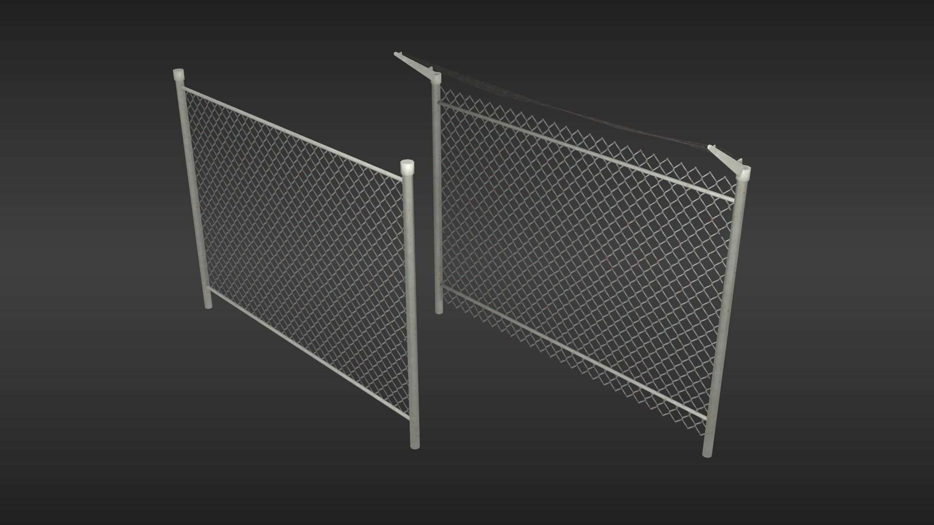 A chain-link fences set free VR / AR / low-poly 3D model | CGTrader