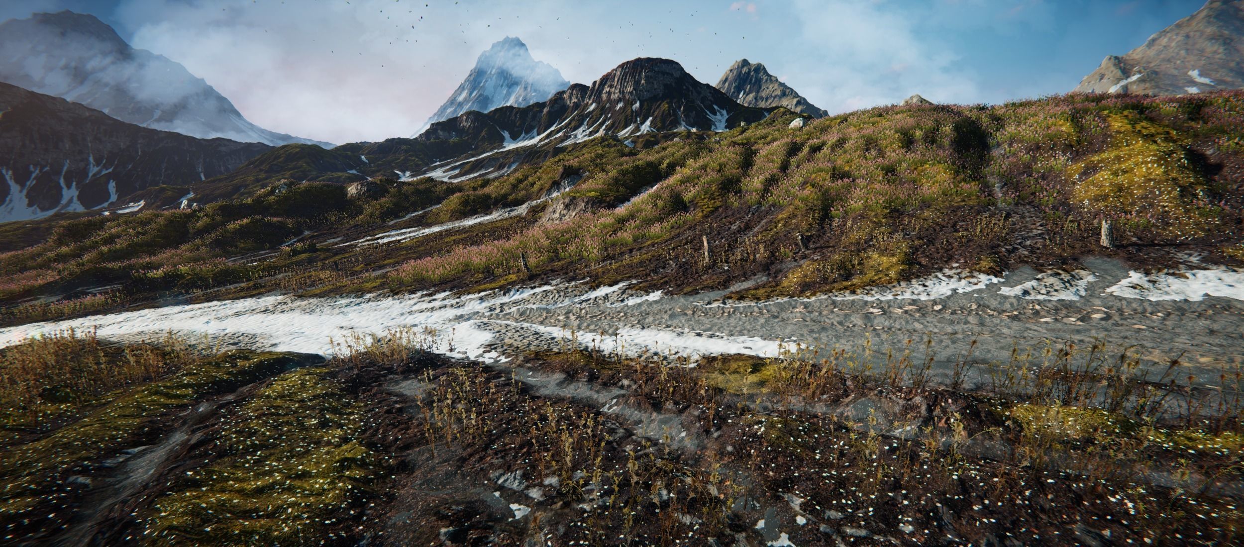 3D model Mountain Lake Valley Environment - Unity 2017 Project VR / AR ...