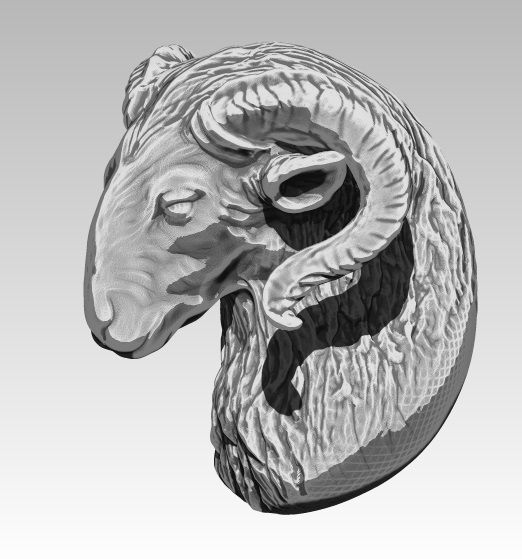 Detailed Ram head 3D model 3D printable | CGTrader