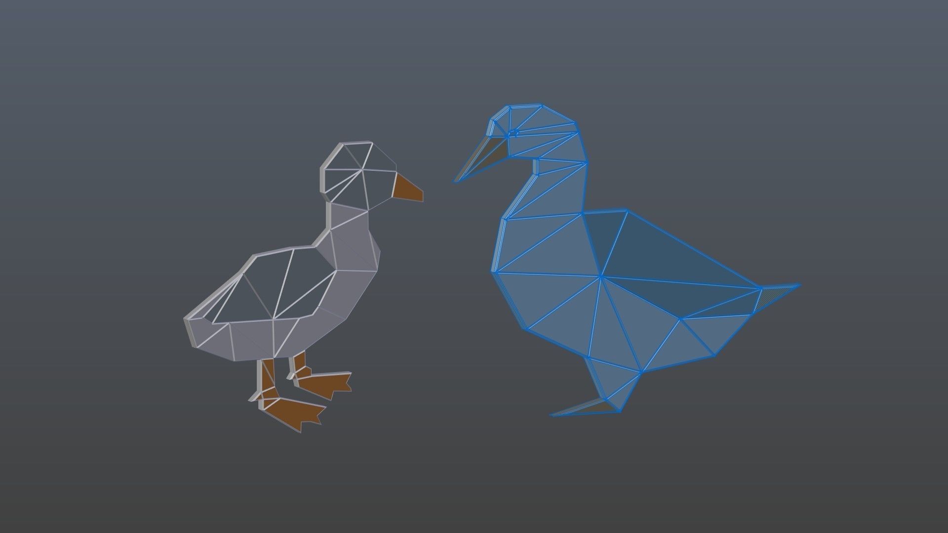 Low poly duck symbols free VR / AR / low-poly 3D model | CGTrader