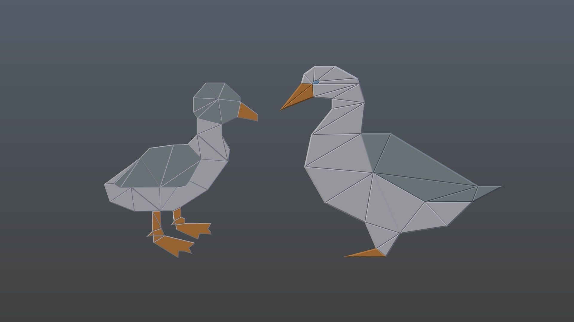 Low poly duck symbols free VR / AR / low-poly 3D model | CGTrader