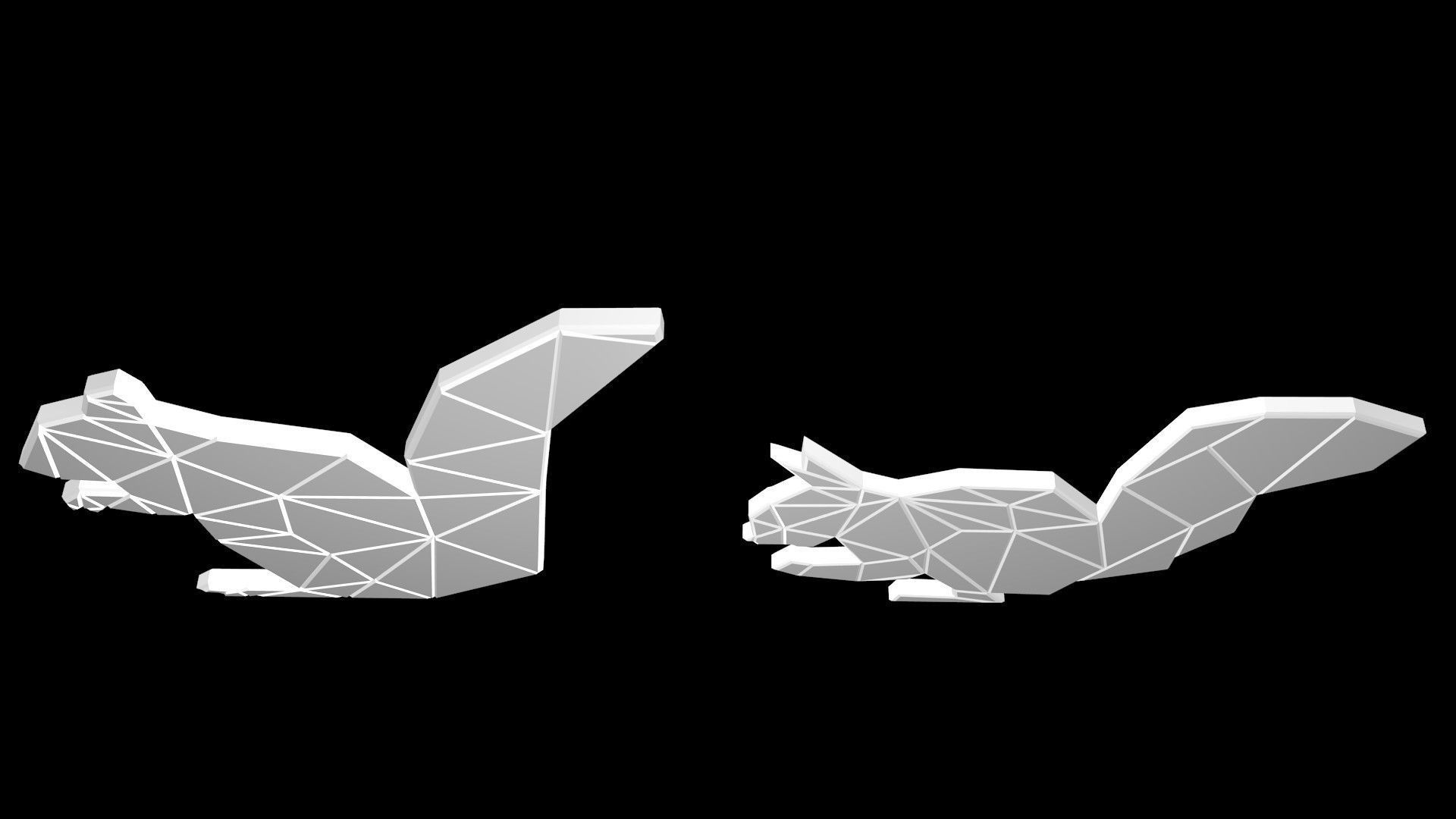 Low poly squirrel symbols free VR / AR / low-poly 3D model | CGTrader