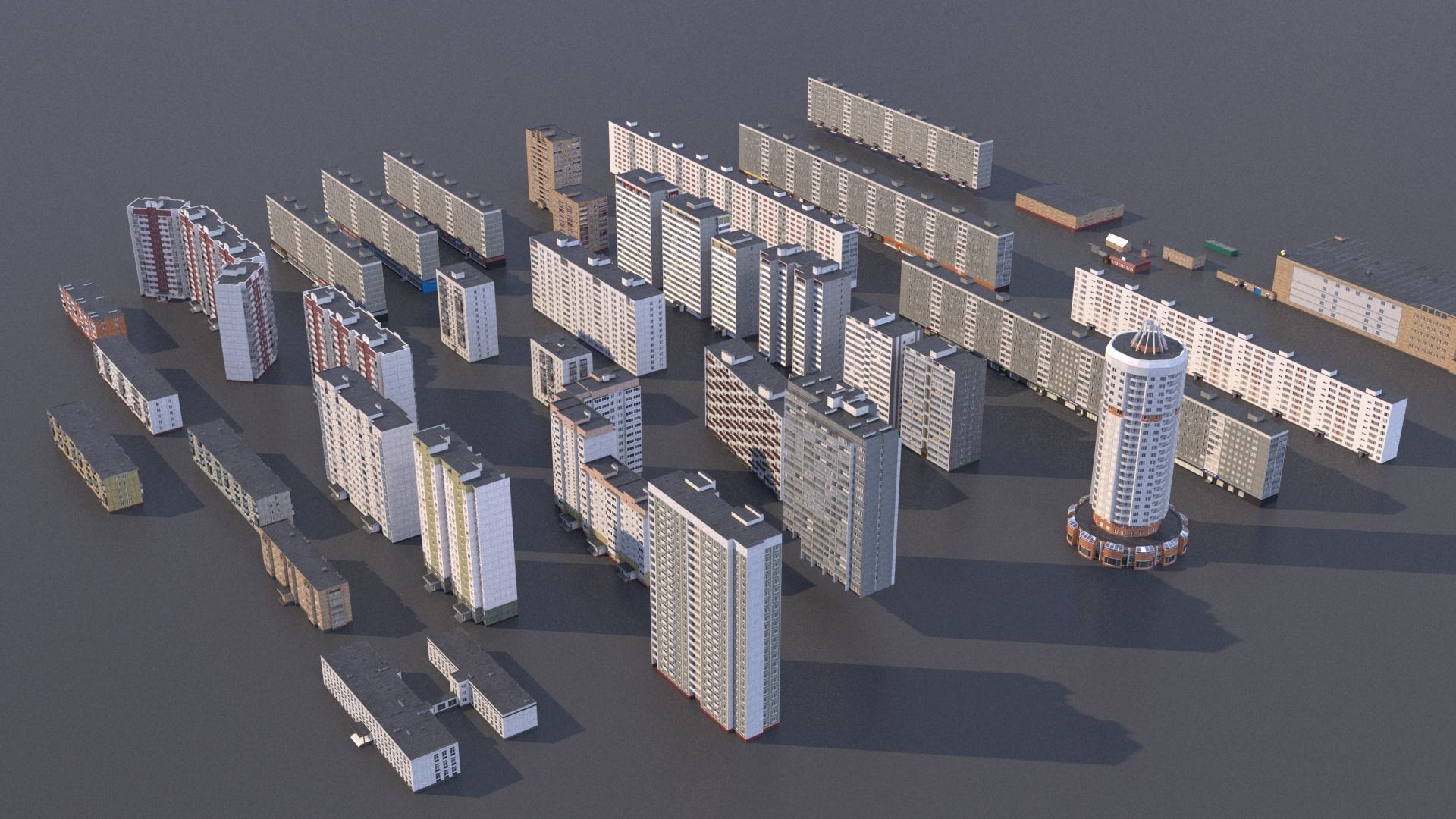 Russian buildings pack 3D model | CGTrader