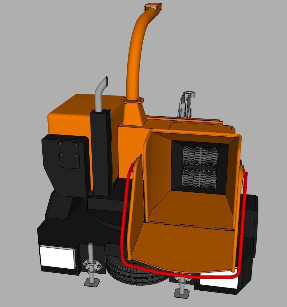 Broyeur TimberWolf TW350 - TimberWolf TW350 crusher 3D model | CGTrader