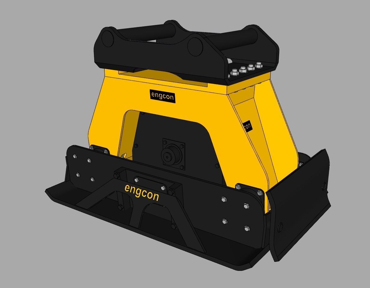 Compacteur Engcon - Engcon compactor 3D model | CGTrader