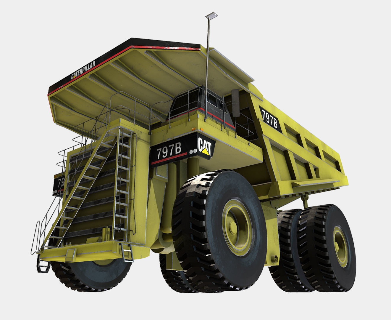 3D model Low Poly PBR Cat 797B VR / AR / low-poly | CGTrader