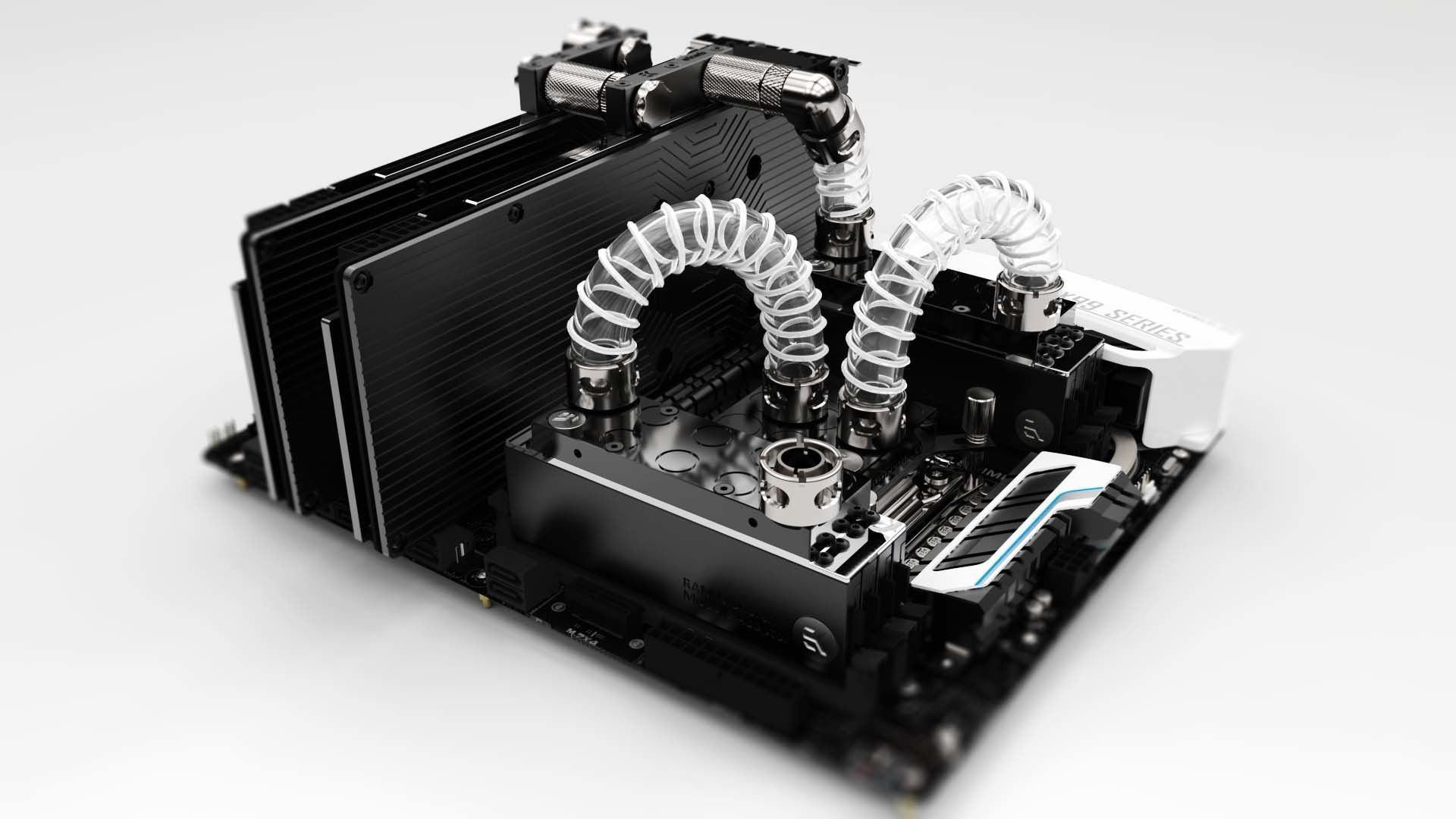 3D Water Cooled PC Motherboard Assembly | CGTrader