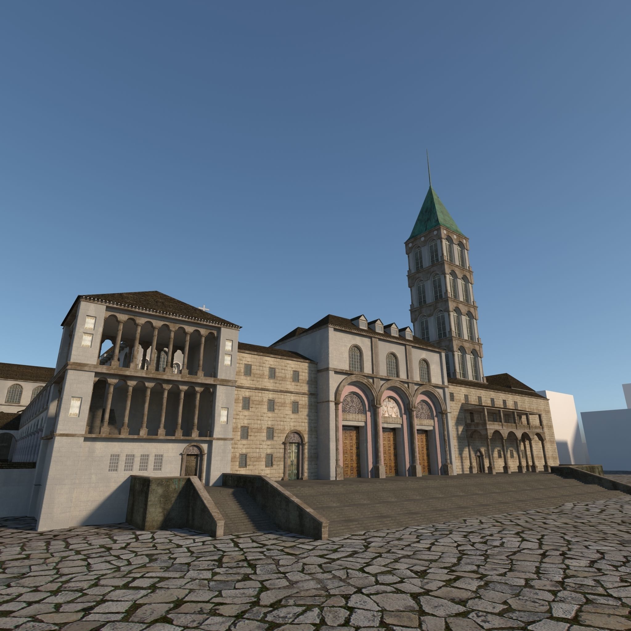 Old Saint Peters Rome 1200 3D model | CGTrader