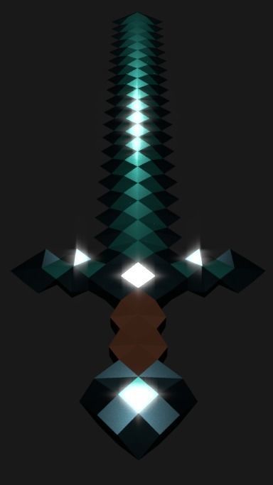 3D model Diamond Long Sword VR / AR / low-poly | CGTrader