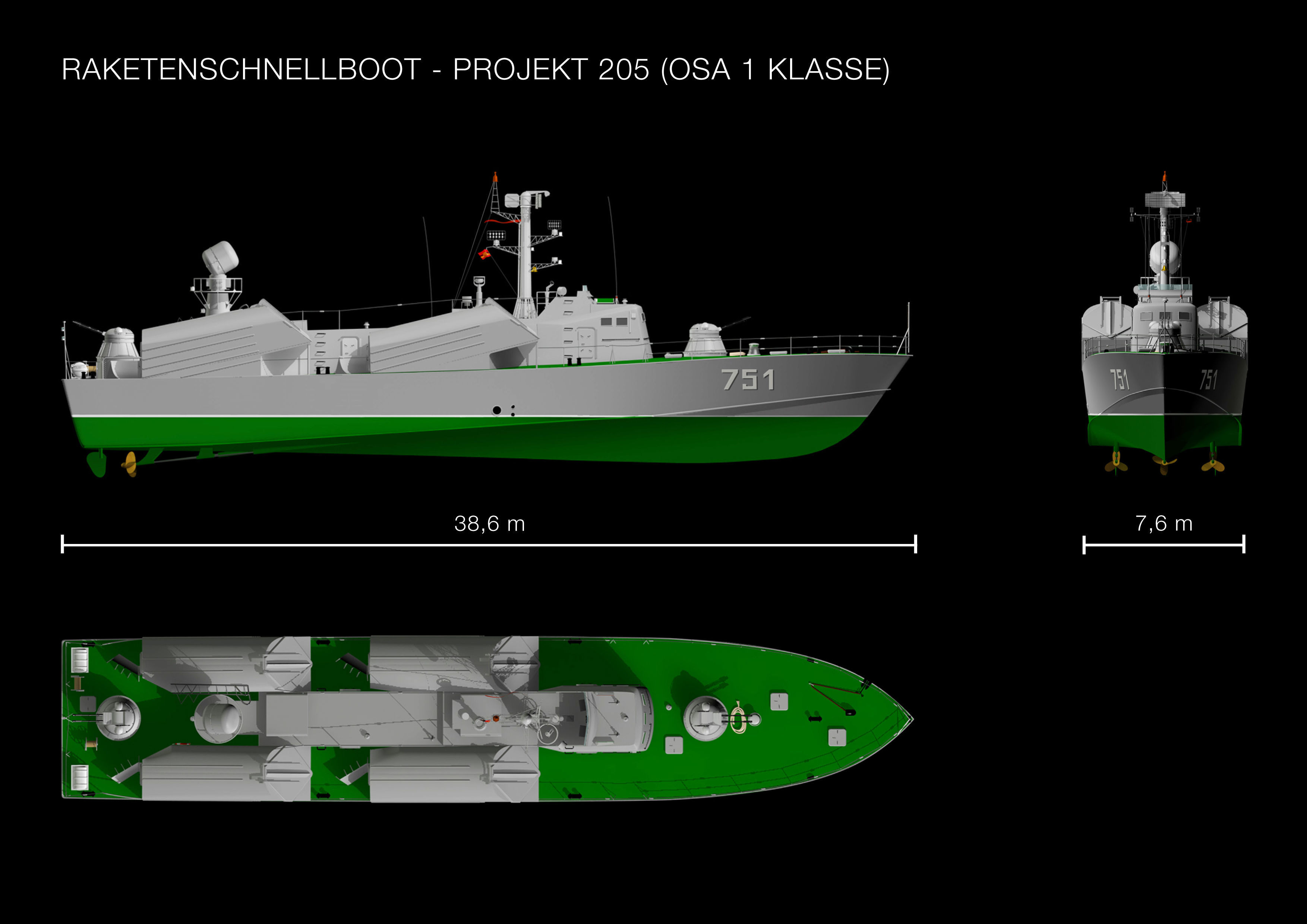 Russian Rocket Boat Project 205 NATO OSA I and OSA II 3D model | CGTrader