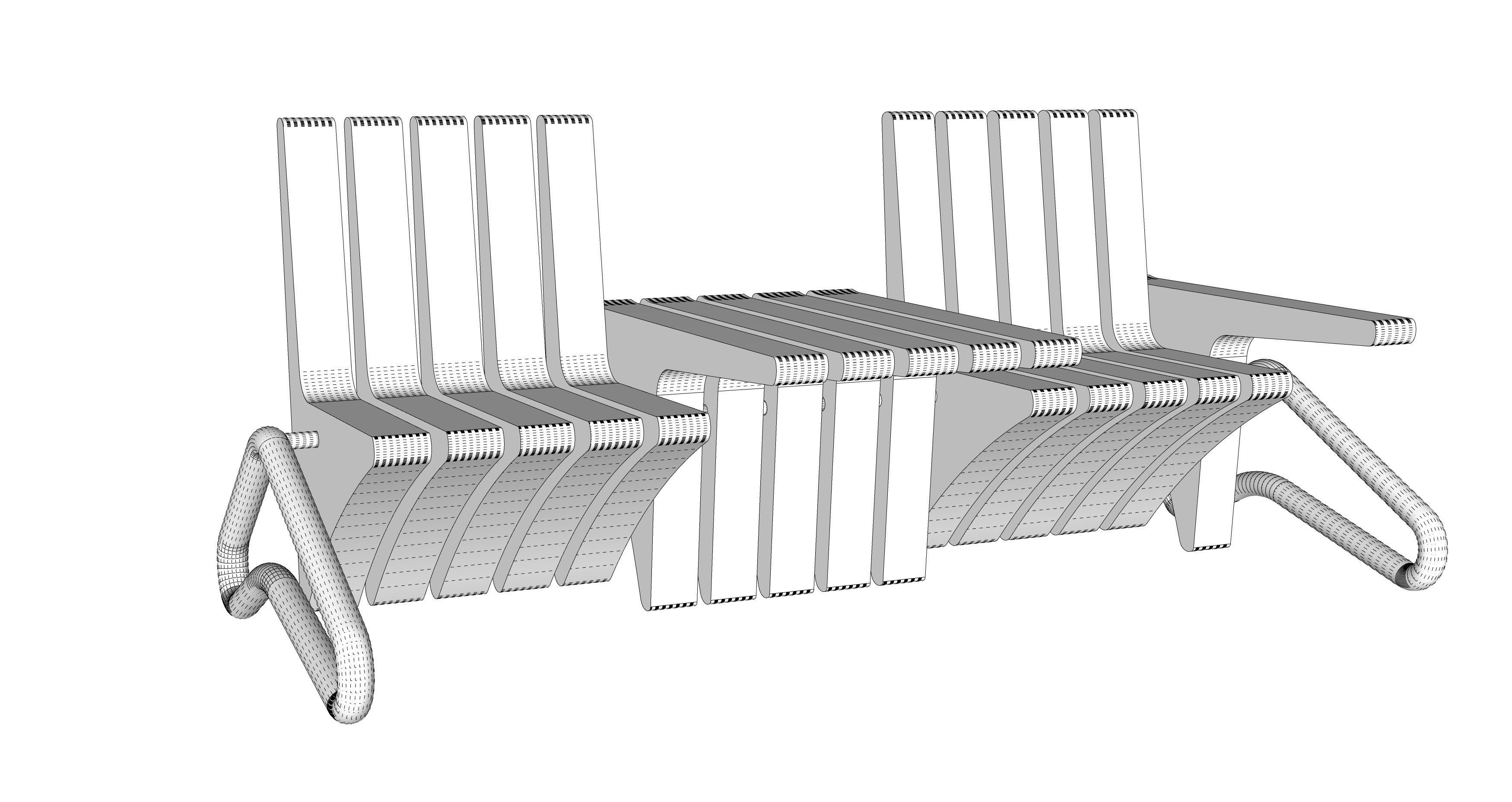 wooden seat 3D model | CGTrader