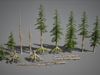 3D model UE4 - Fir Trees VR / AR / low-poly | CGTrader
