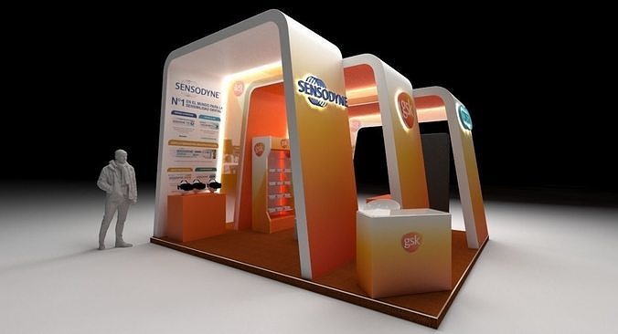Stand for event 3x3m 3D model | CGTrader