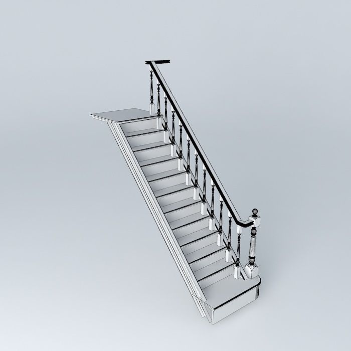 stairs wooden staircase 3D model | CGTrader