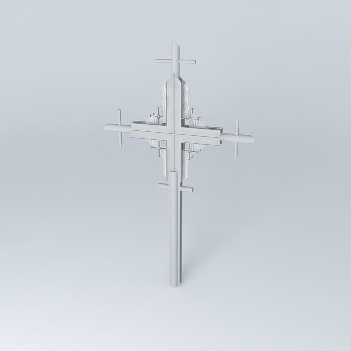 cross silver free 3D model | CGTrader