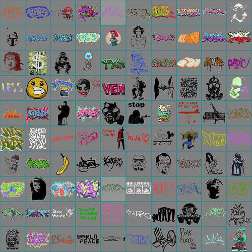 100 Cut Out Graffiti for decals Texture | CGTrader