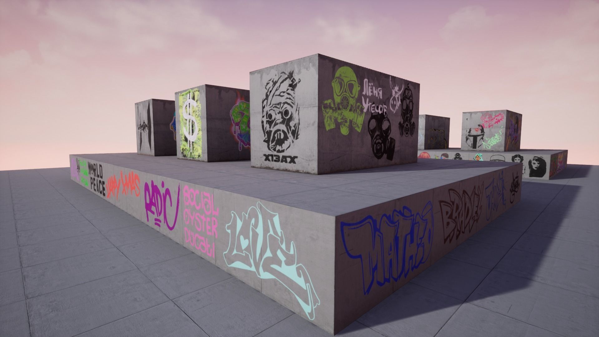 100 Cut Out Graffiti for decals Texture | CGTrader