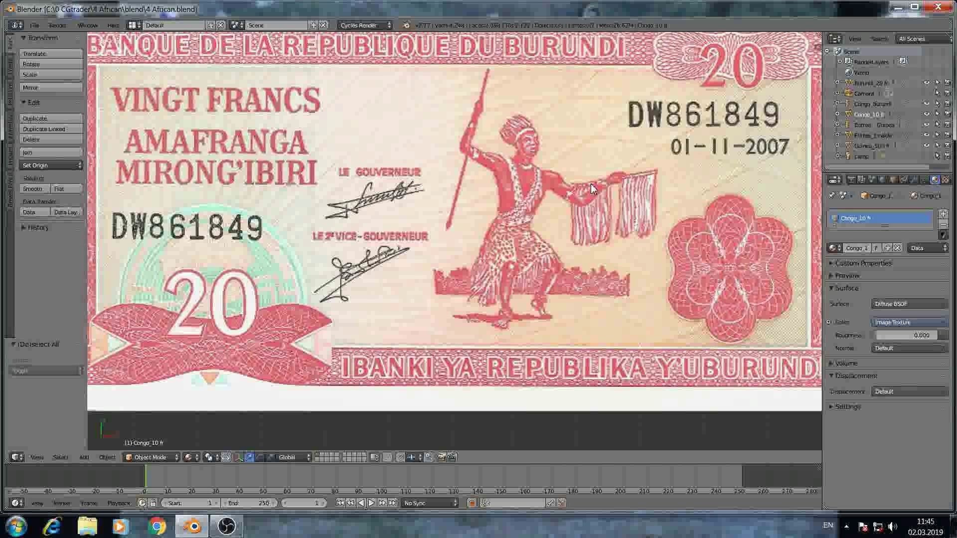 3D model Exotic banknotes from Africa VR / AR / low-poly | CGTrader