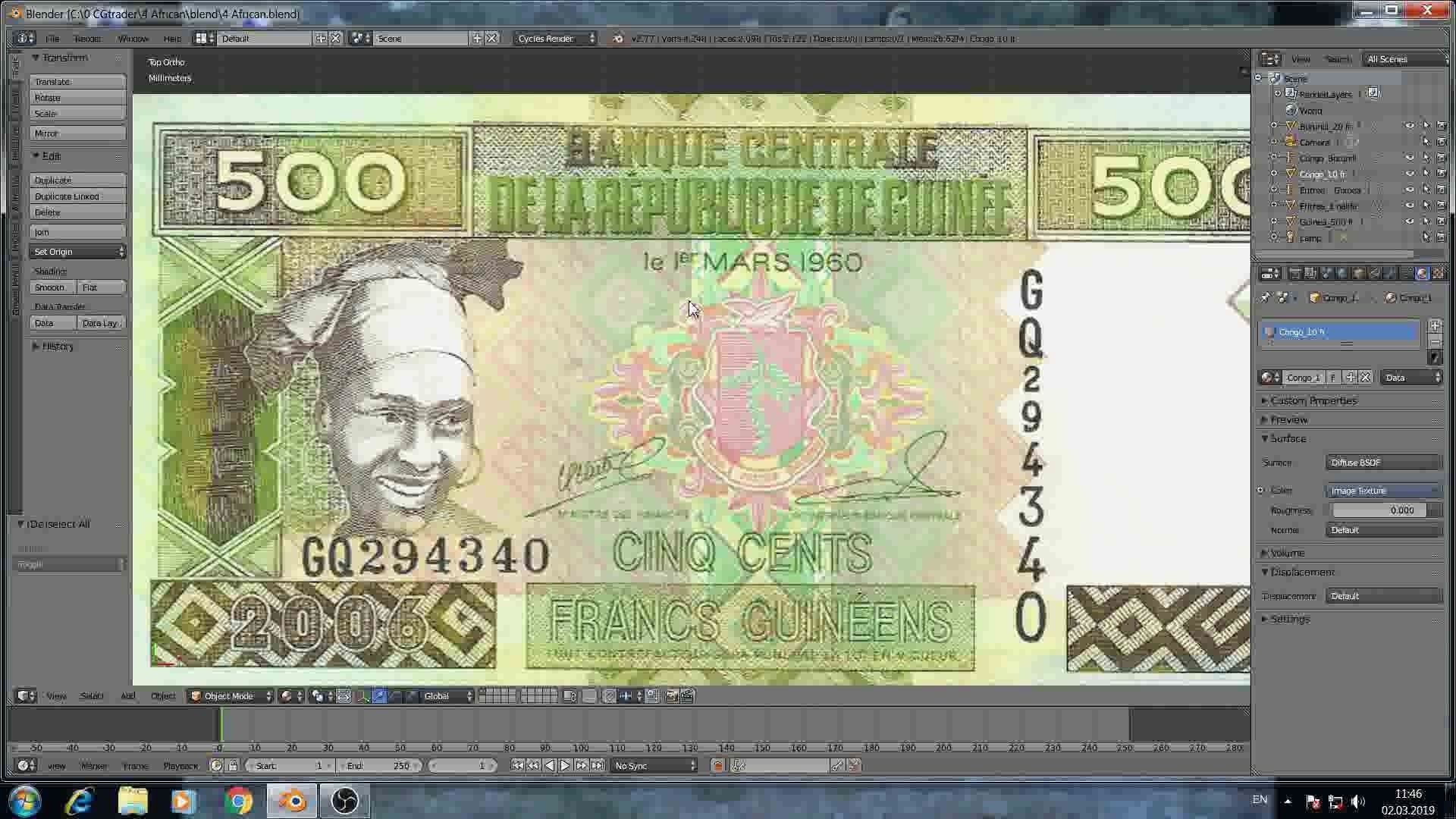 3D model Exotic banknotes from Africa VR / AR / low-poly | CGTrader