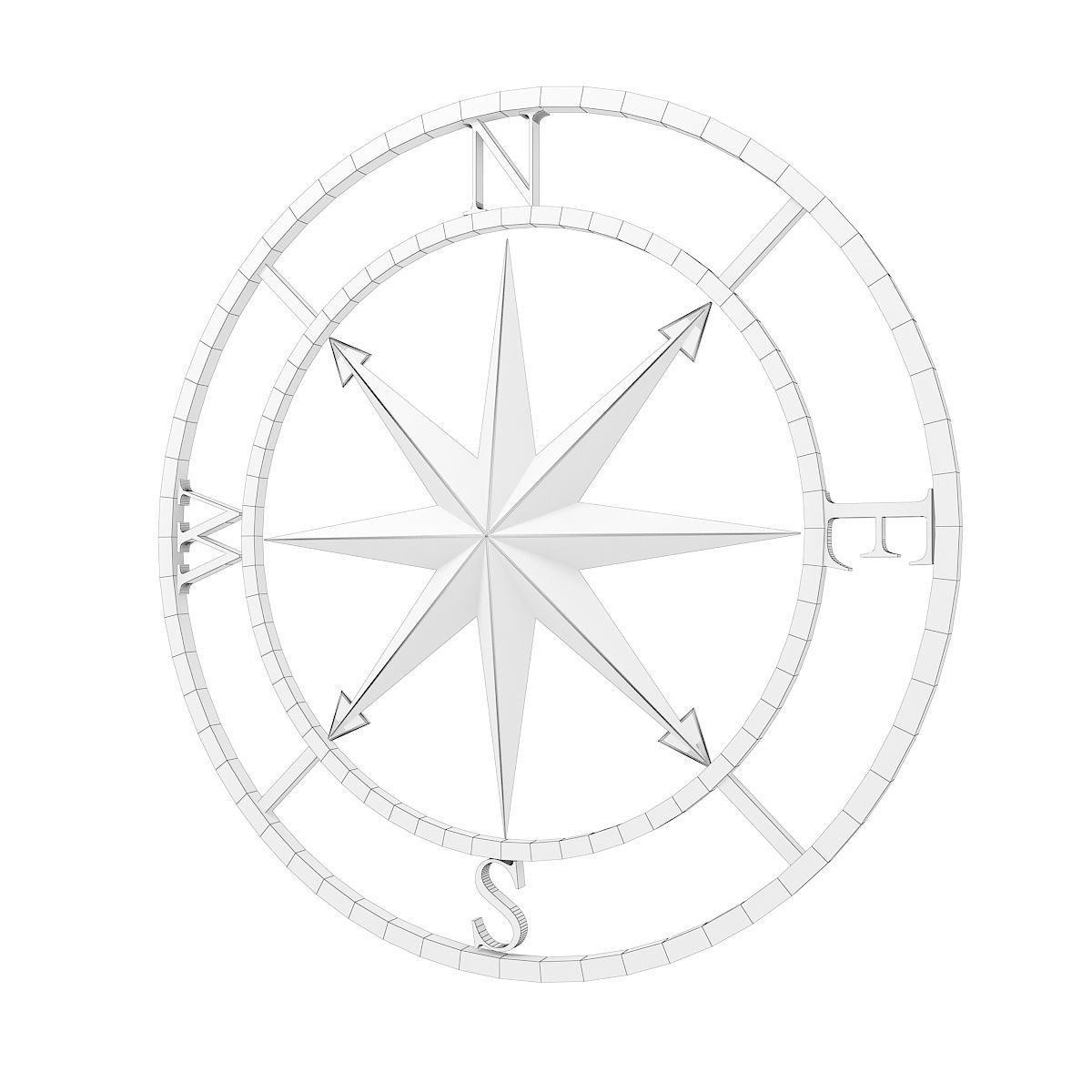 Compass rose 3D model | CGTrader