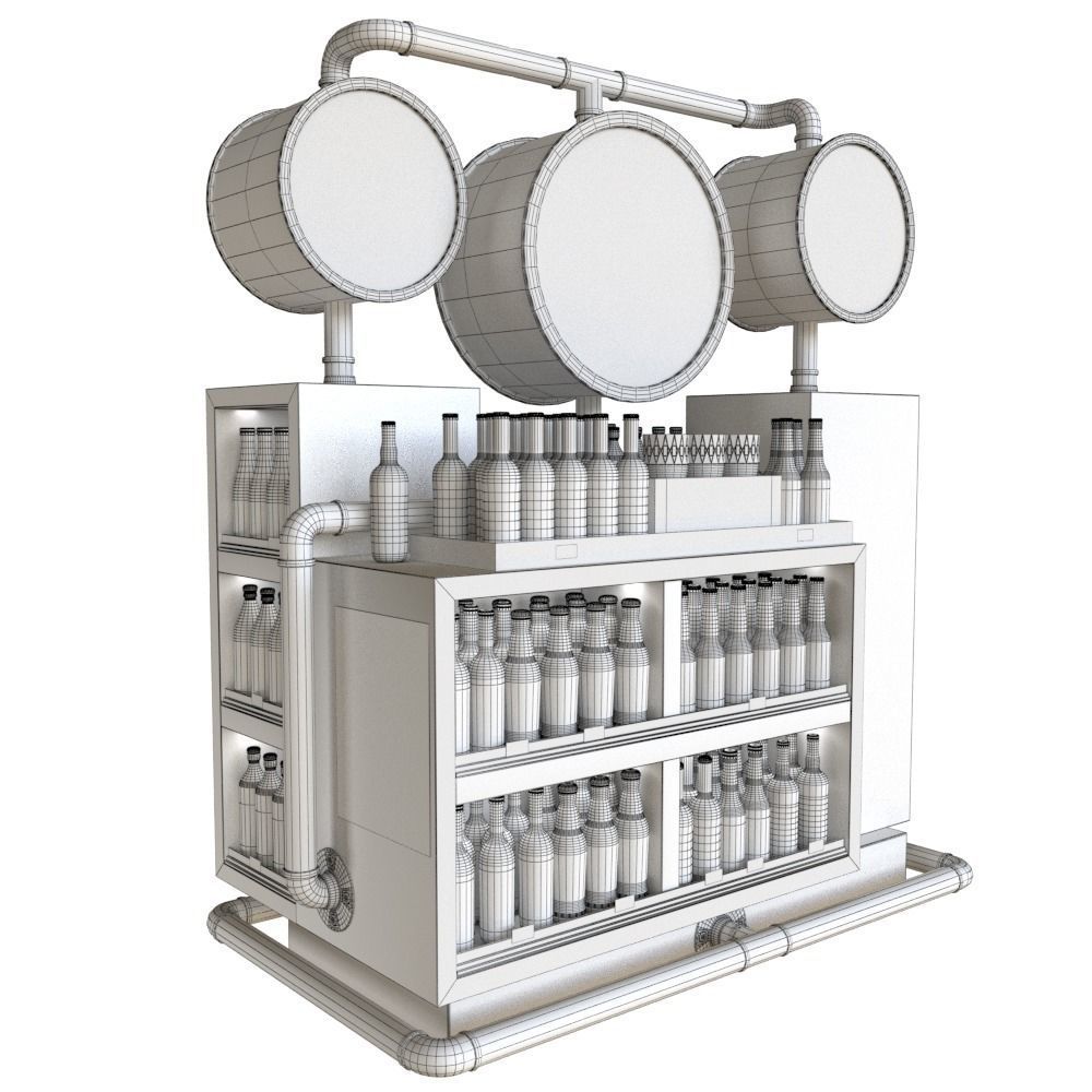 Craft Beer table 3D model | CGTrader