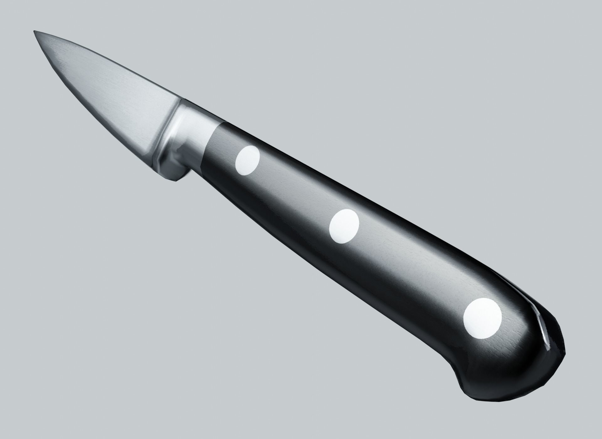 3D model kitchen knife set 4K Textures UV Mapping Polygonal Topology VR ...