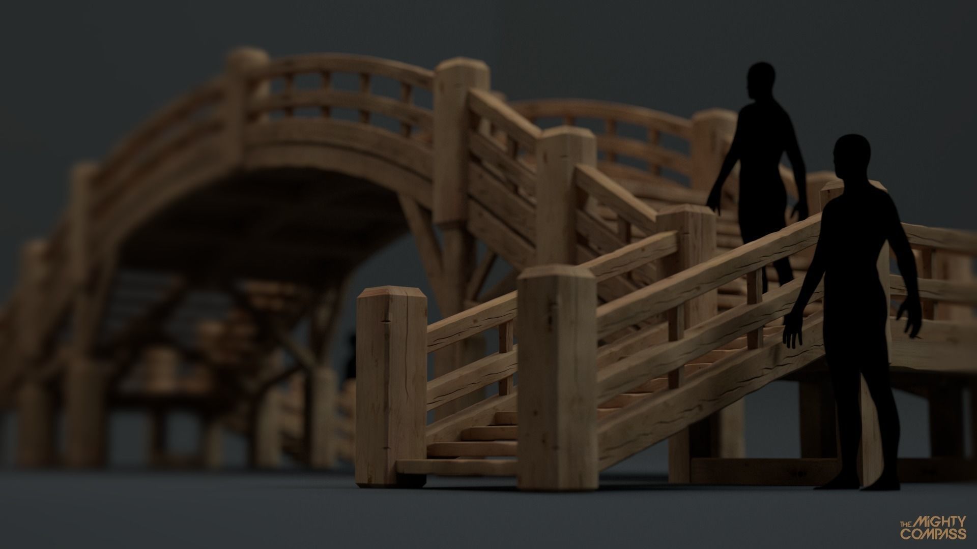 3D model Low-Poly Wooden Bridge VR / AR / low-poly | CGTrader