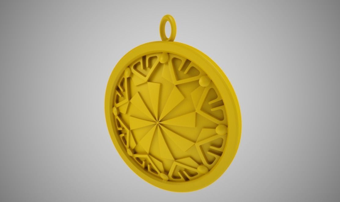 Sun Pendant 3D model 3D printable | CGTrader
