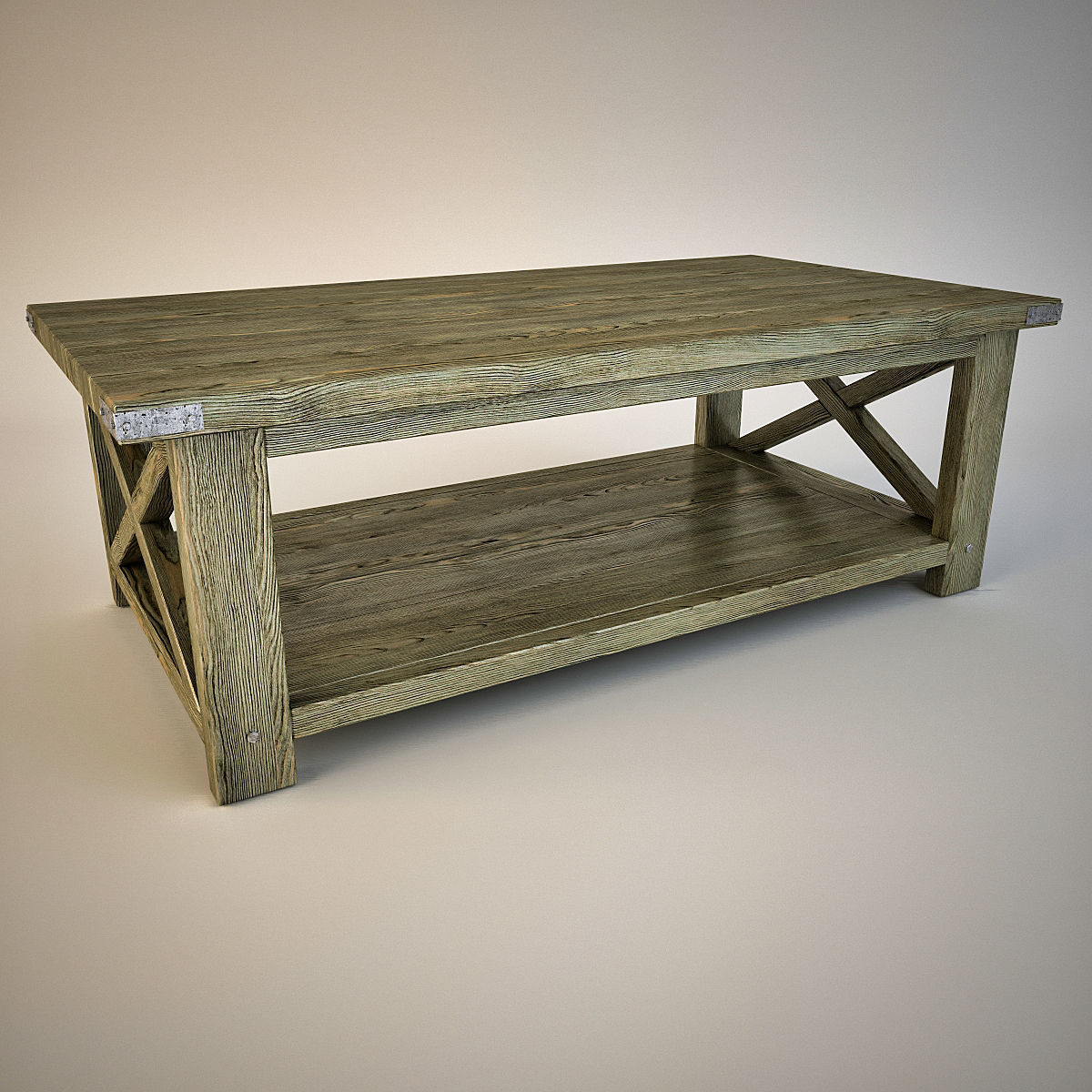 Rustic X Coffee Table 3D asset | CGTrader