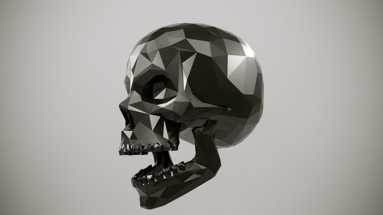 Low Poly Skull free 3D model | CGTrader