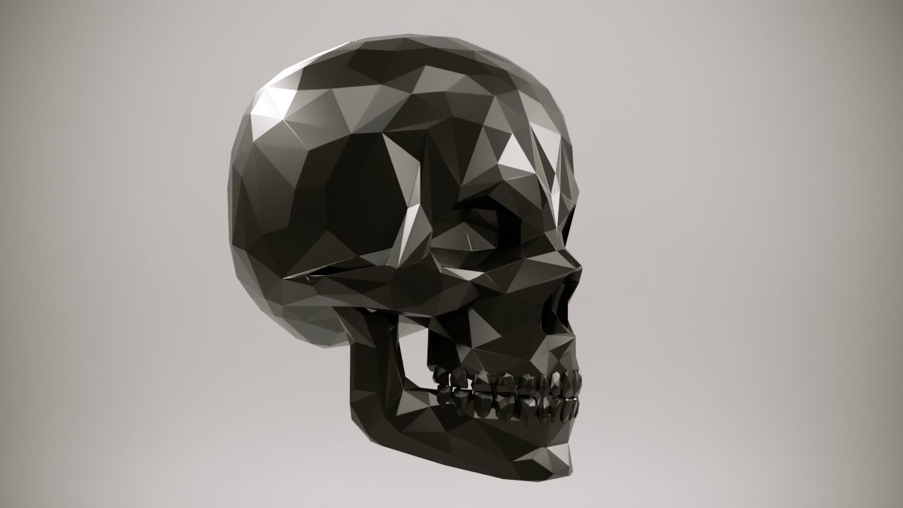 Low Poly Skull free 3D model | CGTrader