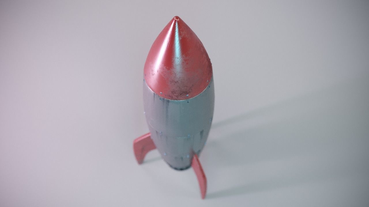 Low Poly Rocket Simple free VR / AR / low-poly 3D model | CGTrader