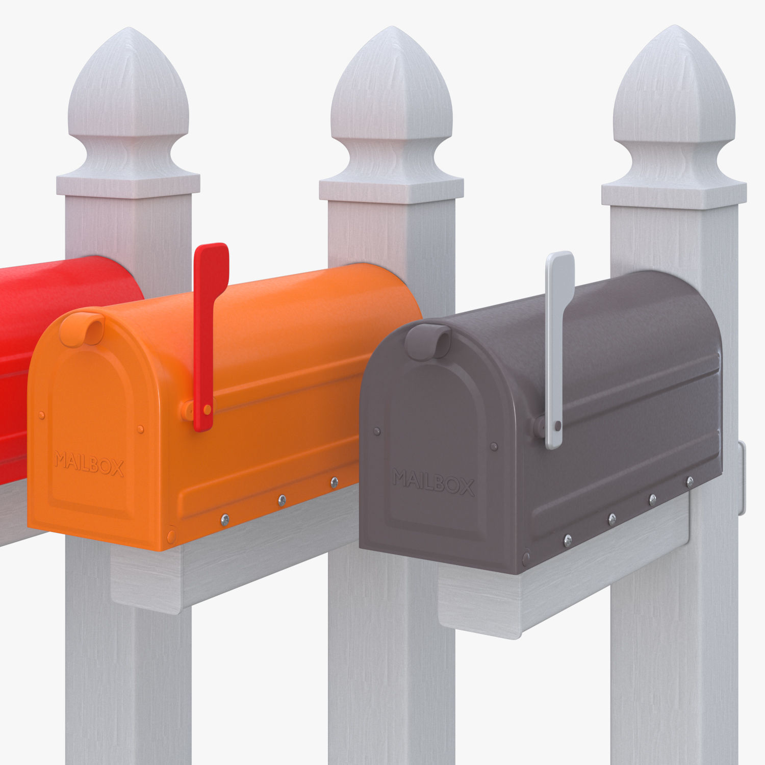 Mail box set 3D model | CGTrader