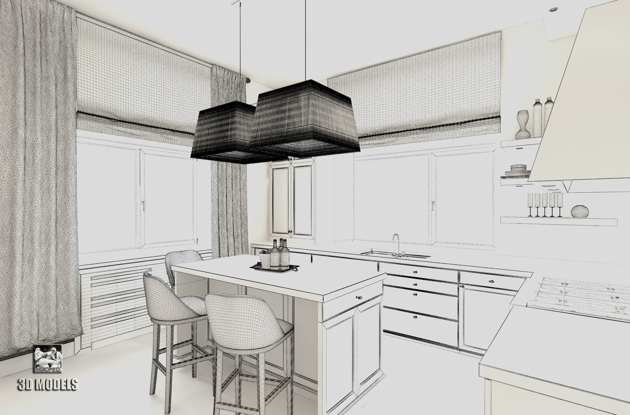 Modern Kitchen 3D model | CGTrader