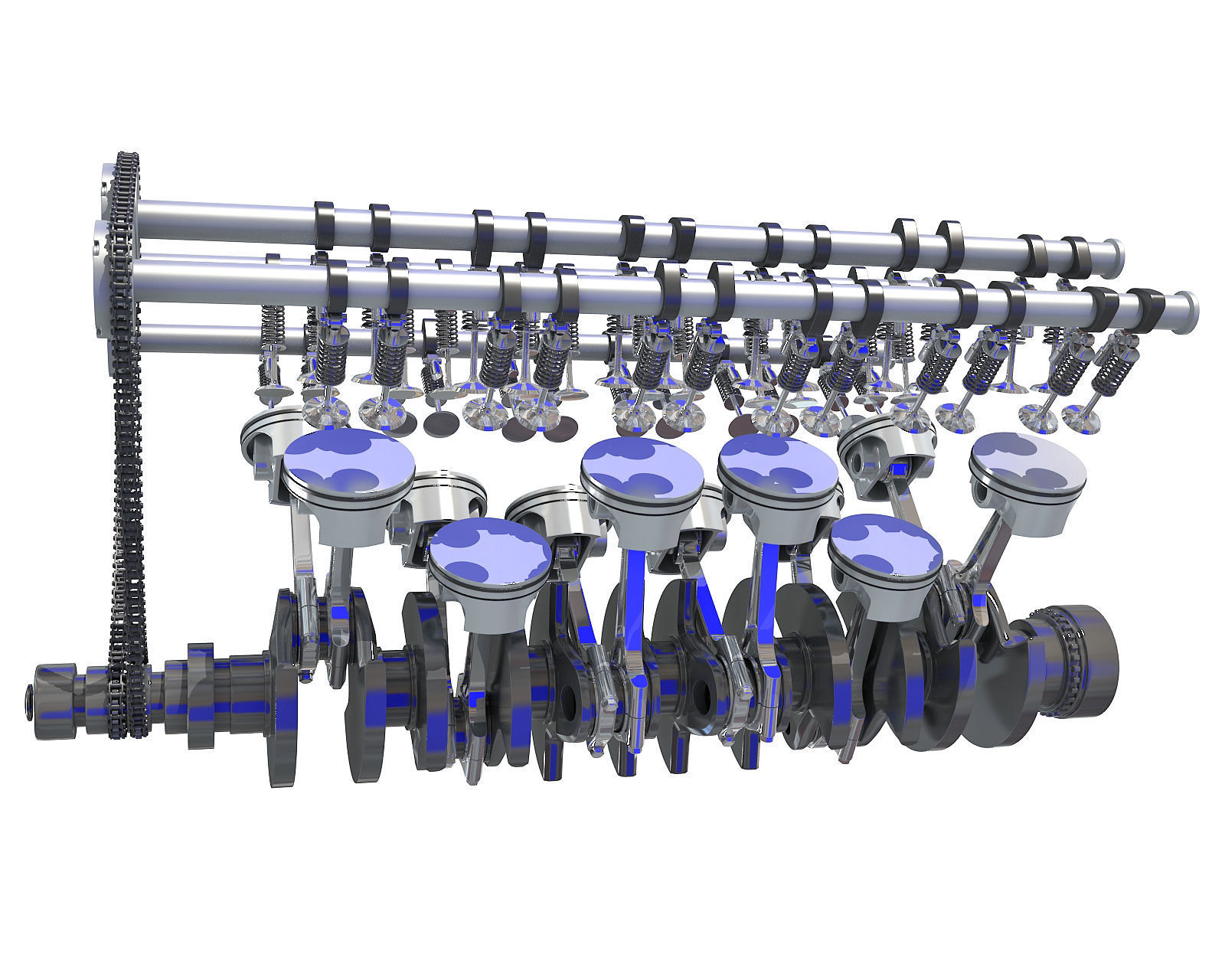 V12 Engine Cylinders Animation 3D model animated rigged | CGTrader