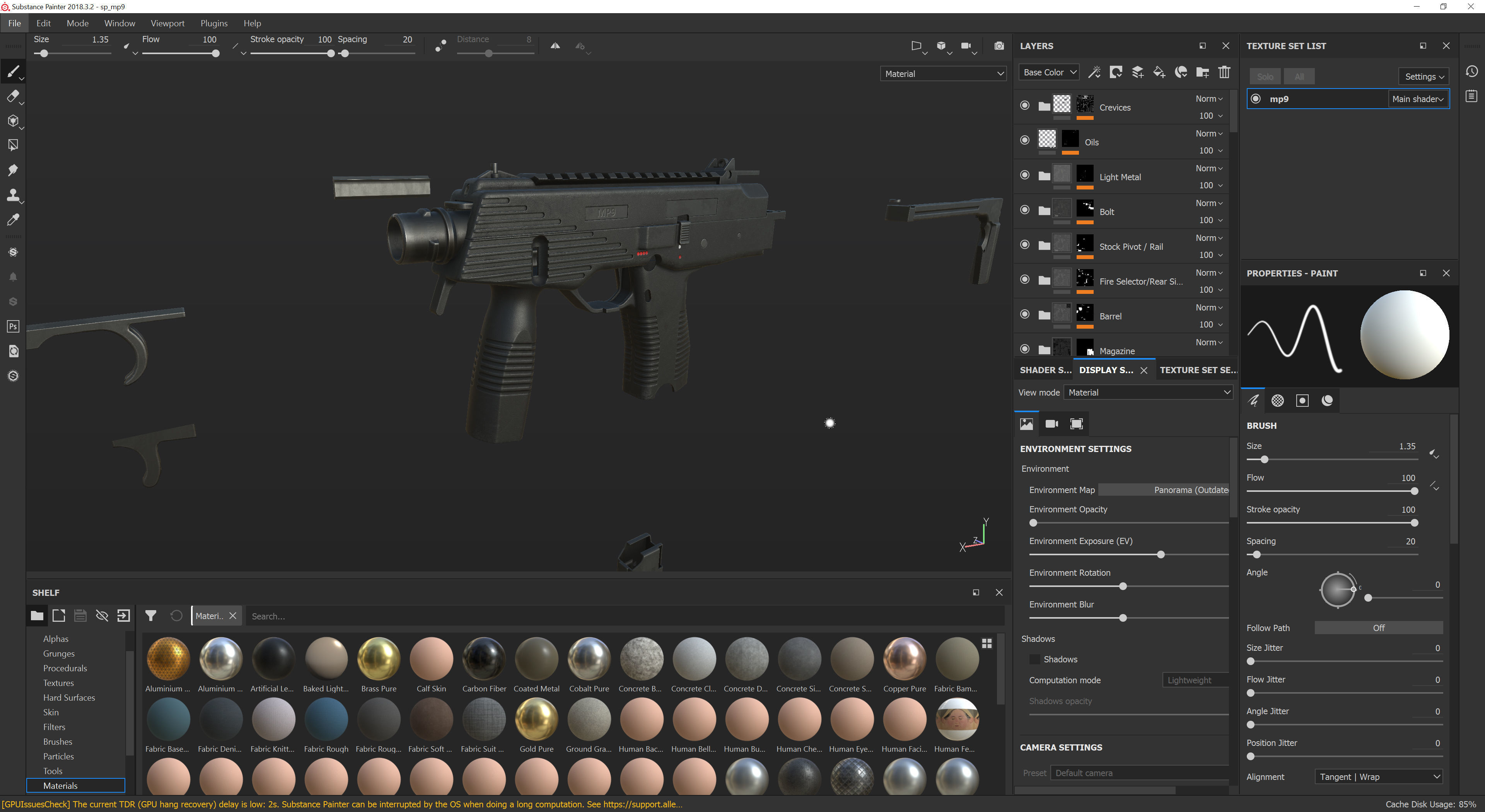 3D model MP9 Submachine Gun VR / AR / low-poly | CGTrader