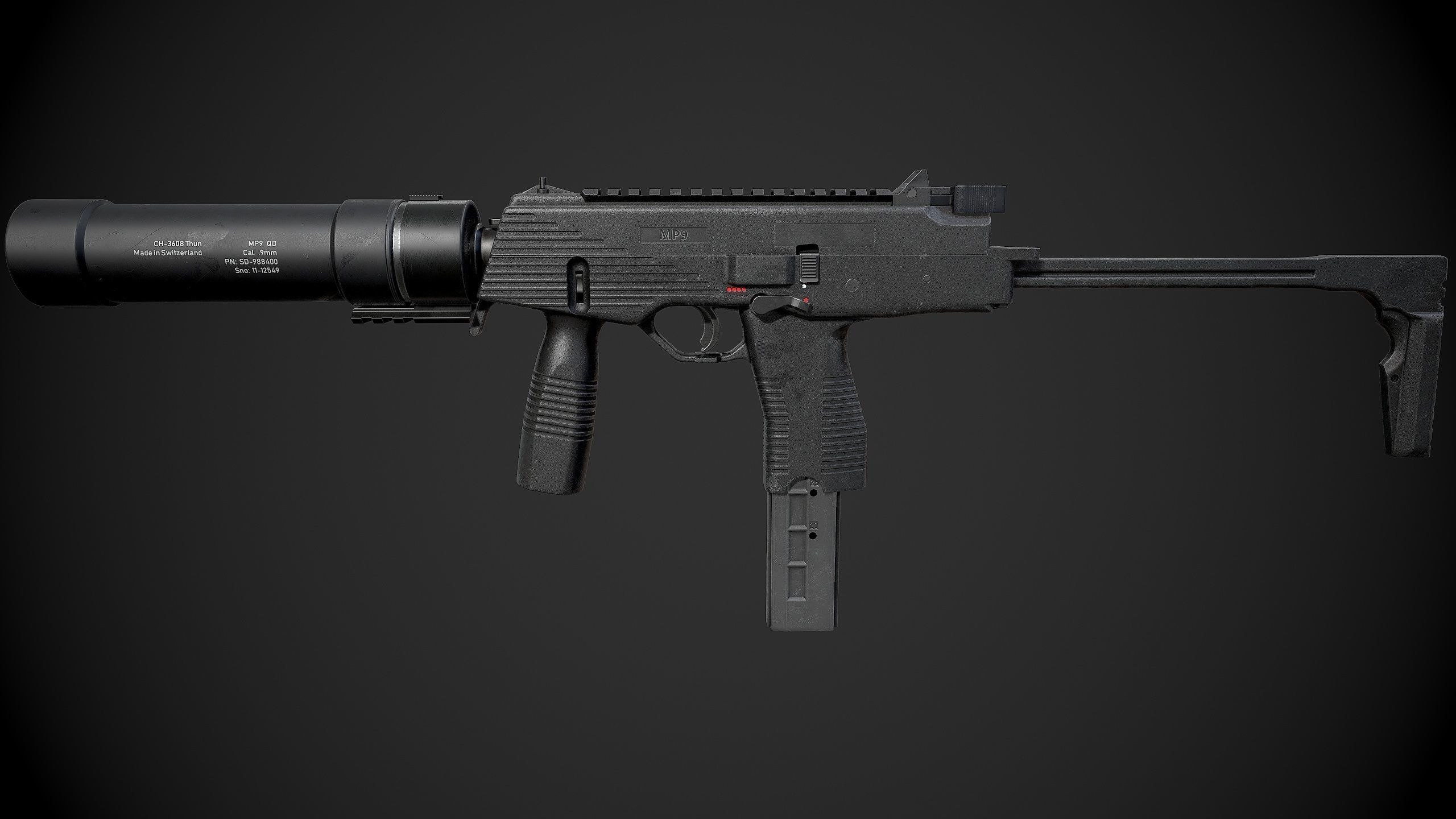3D model MP9 Submachine Gun VR / AR / low-poly | CGTrader