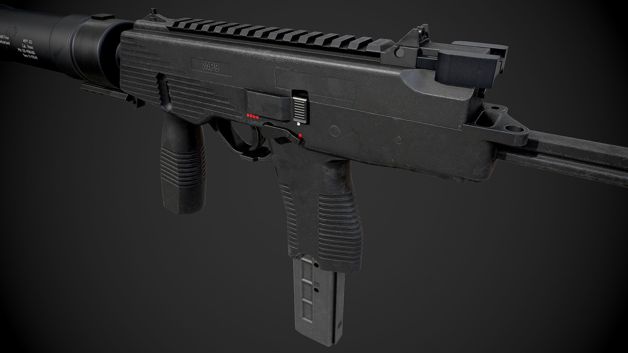 3D model MP9 Submachine Gun VR / AR / low-poly | CGTrader