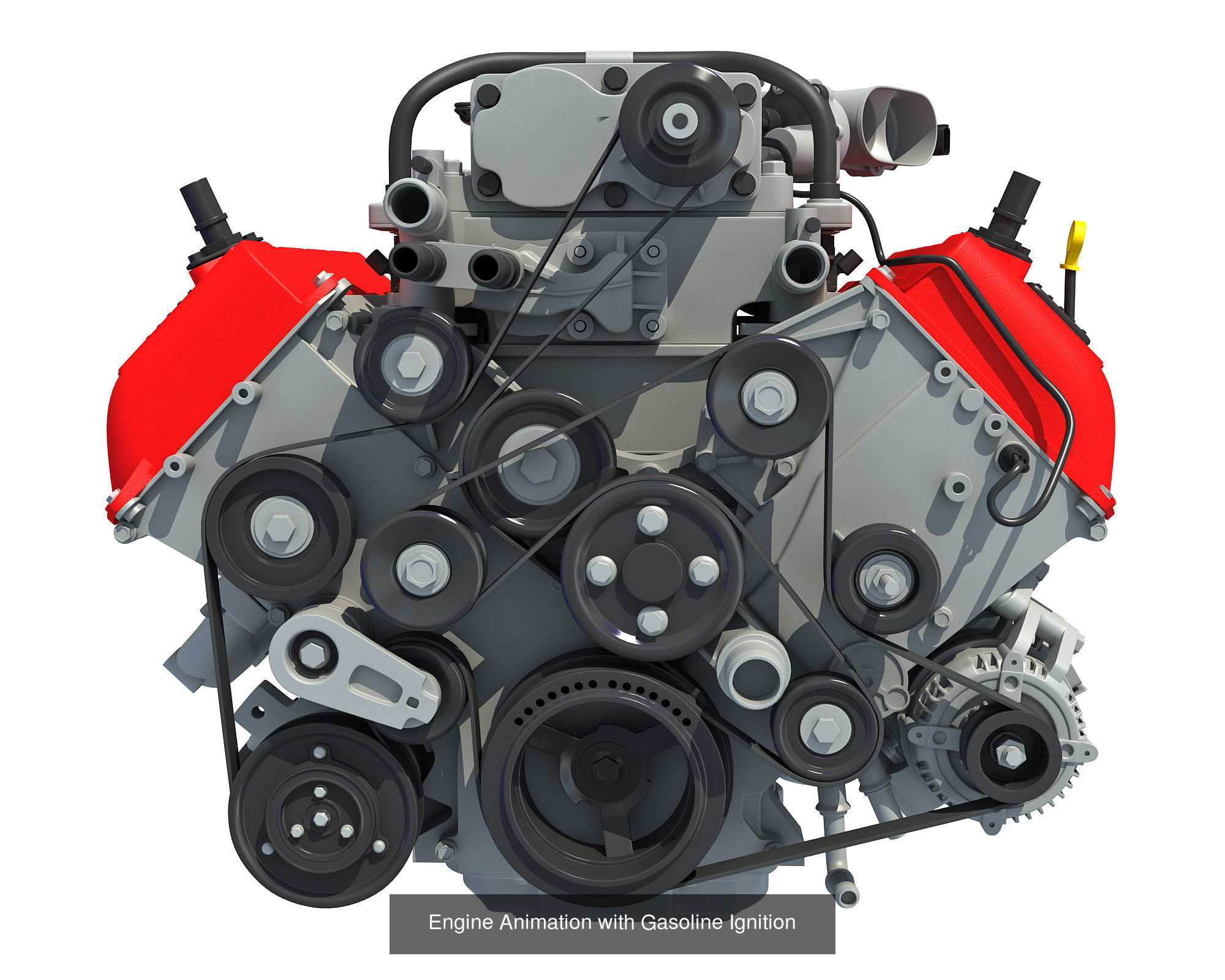 V6 V8 V12 Engines with Gasoline Ignition Animation 3D Model Collection ...
